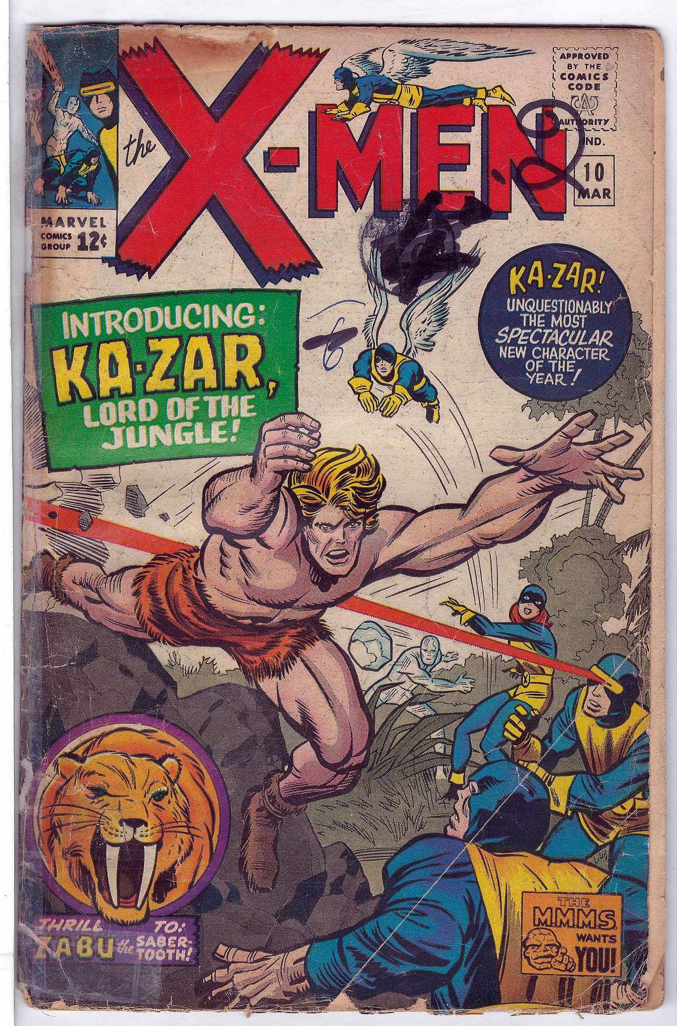 Cover of "X-Men" issue #10, March 1965, by Jack Kirby : r/xmen
